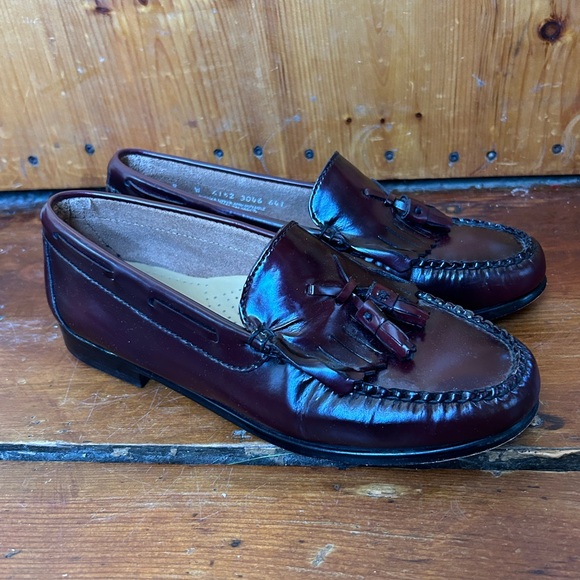 weejuns | Shoes | Gh Bass Womans Burgundy Leather Layton Kiltie Tassel ...
